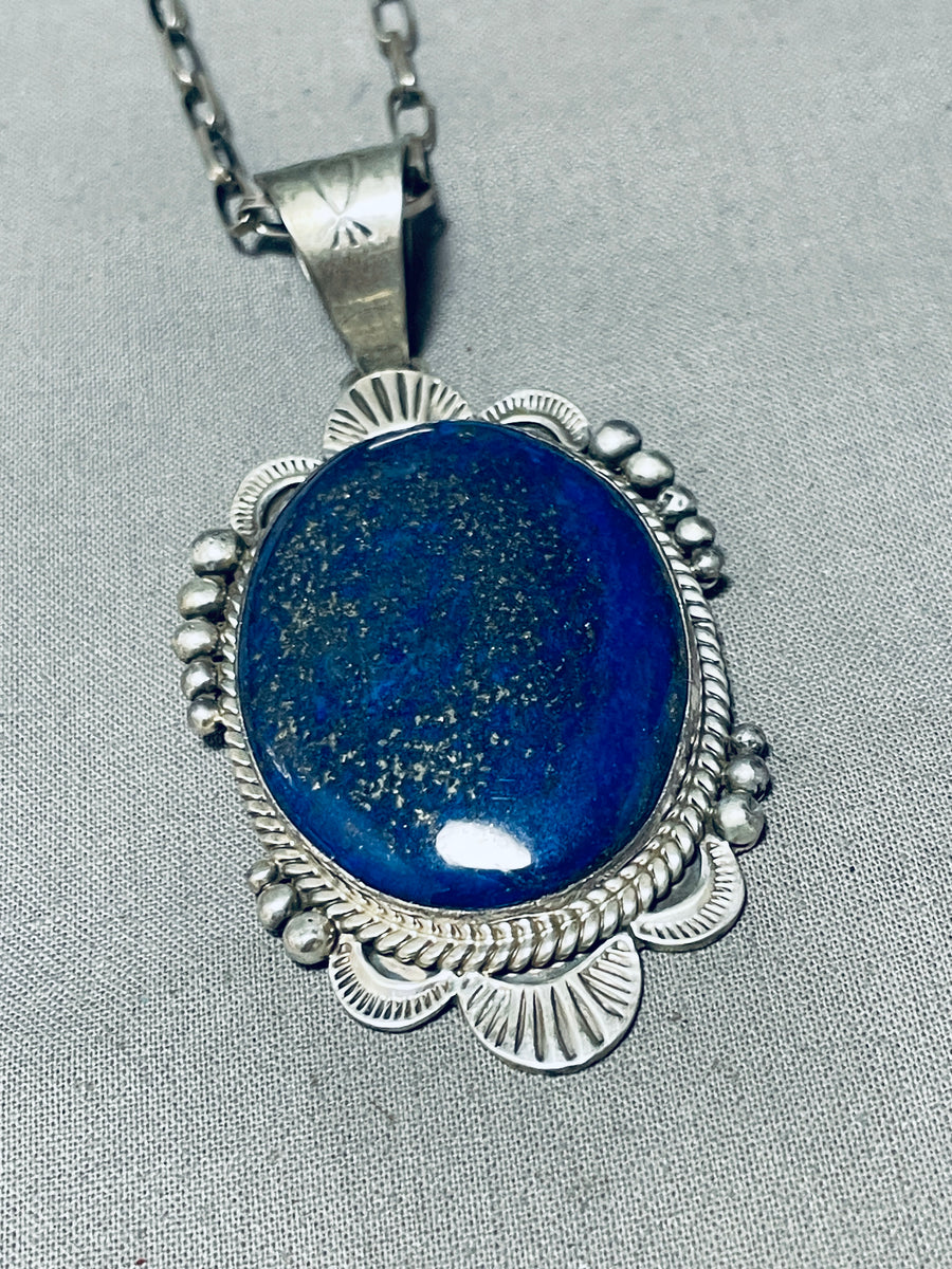 Mike Spencer Vintage Native American Navajo Midnight Lapis Sterling Si – Nativo Arts