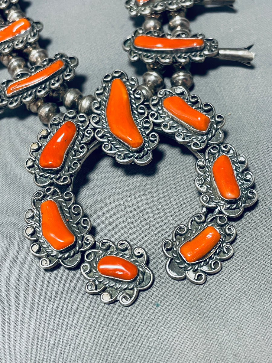 Gorgy!! 158 Grams Vintage Native American Navajo Coral Sterling Silver – Nativo Arts