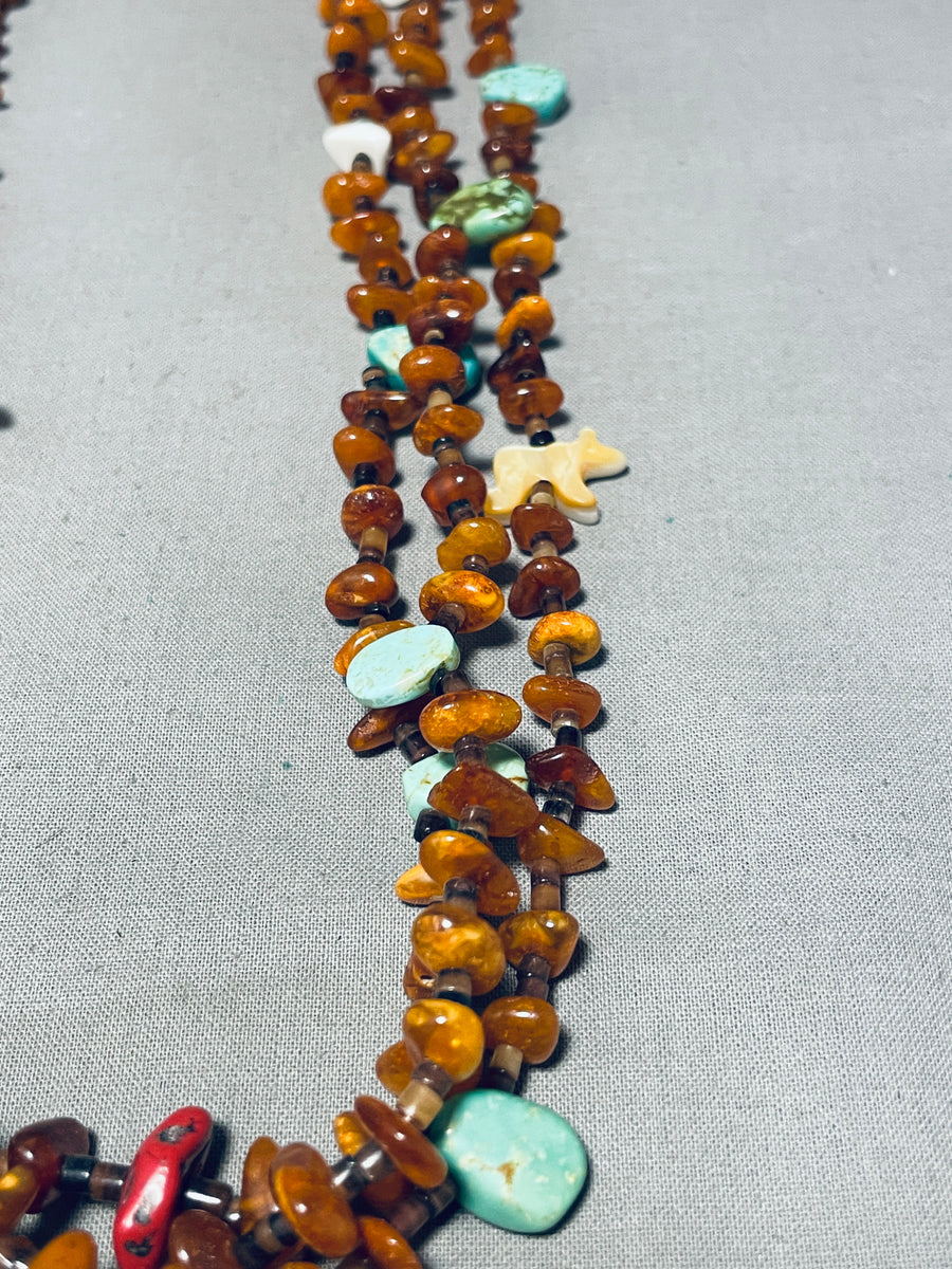 Ancient Tree Sap Vintage Navajo Fetish Turquoise Necklace – Nativo Arts