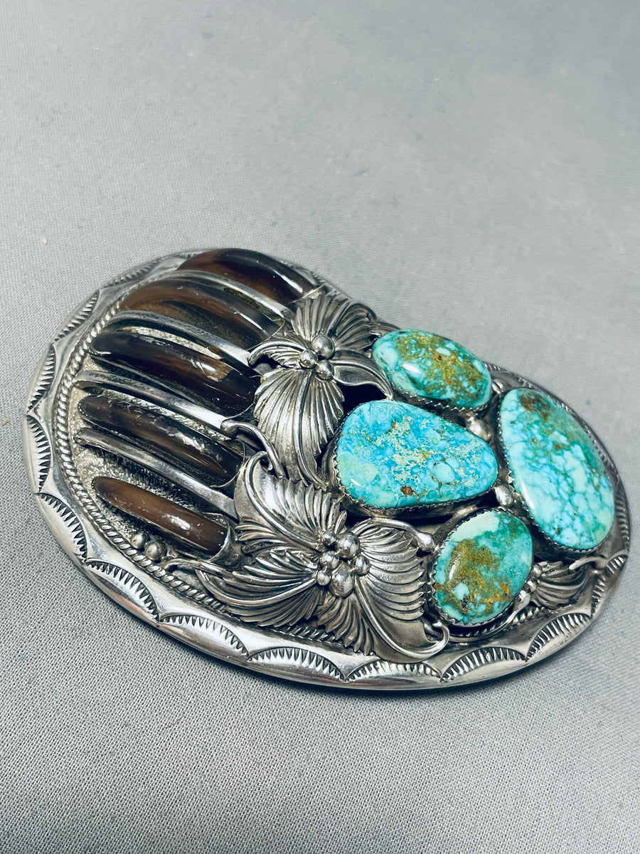 Darr Victor Massive Vintage Native American Navajo Turquoise Bear Ster ...