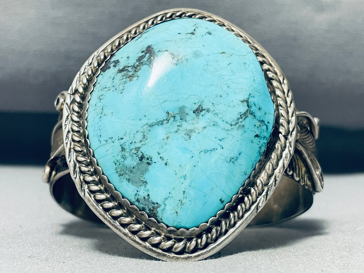 Jay Livingston Vintage Native American Navajo Blue Diamond Turquoise S ...