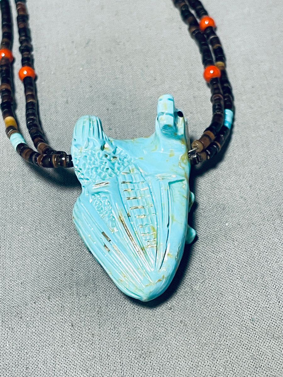 Eagle And Bear!! Vintage Native American Navajo Turquoise Sterling Sil ...