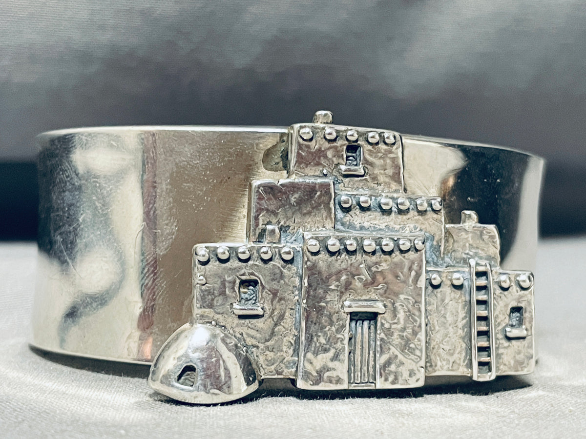 Benny Chavez Pueblo Vintage Native American Navajo Sterling Silver Bra ...