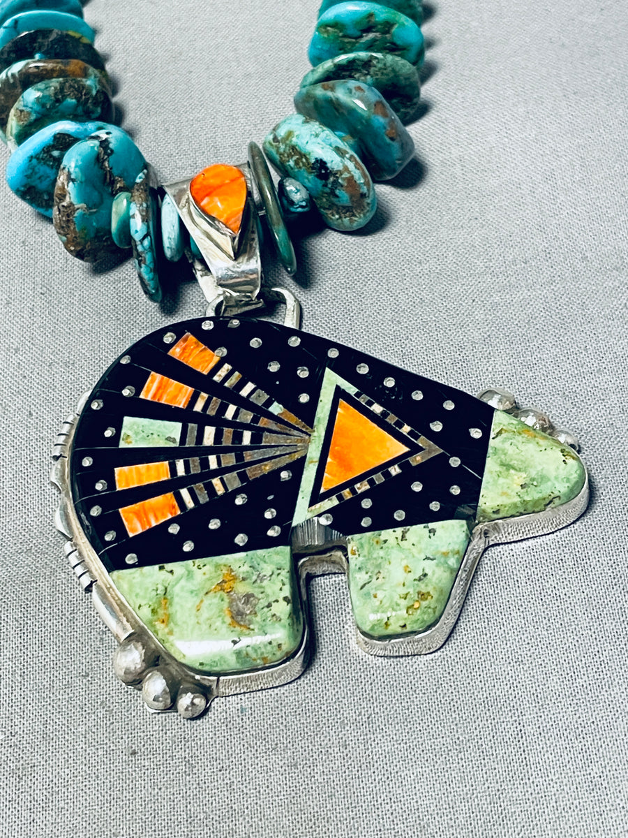 Ray Jack Native American Navajo Royston Turquoise Sterling Silver Cosm ...