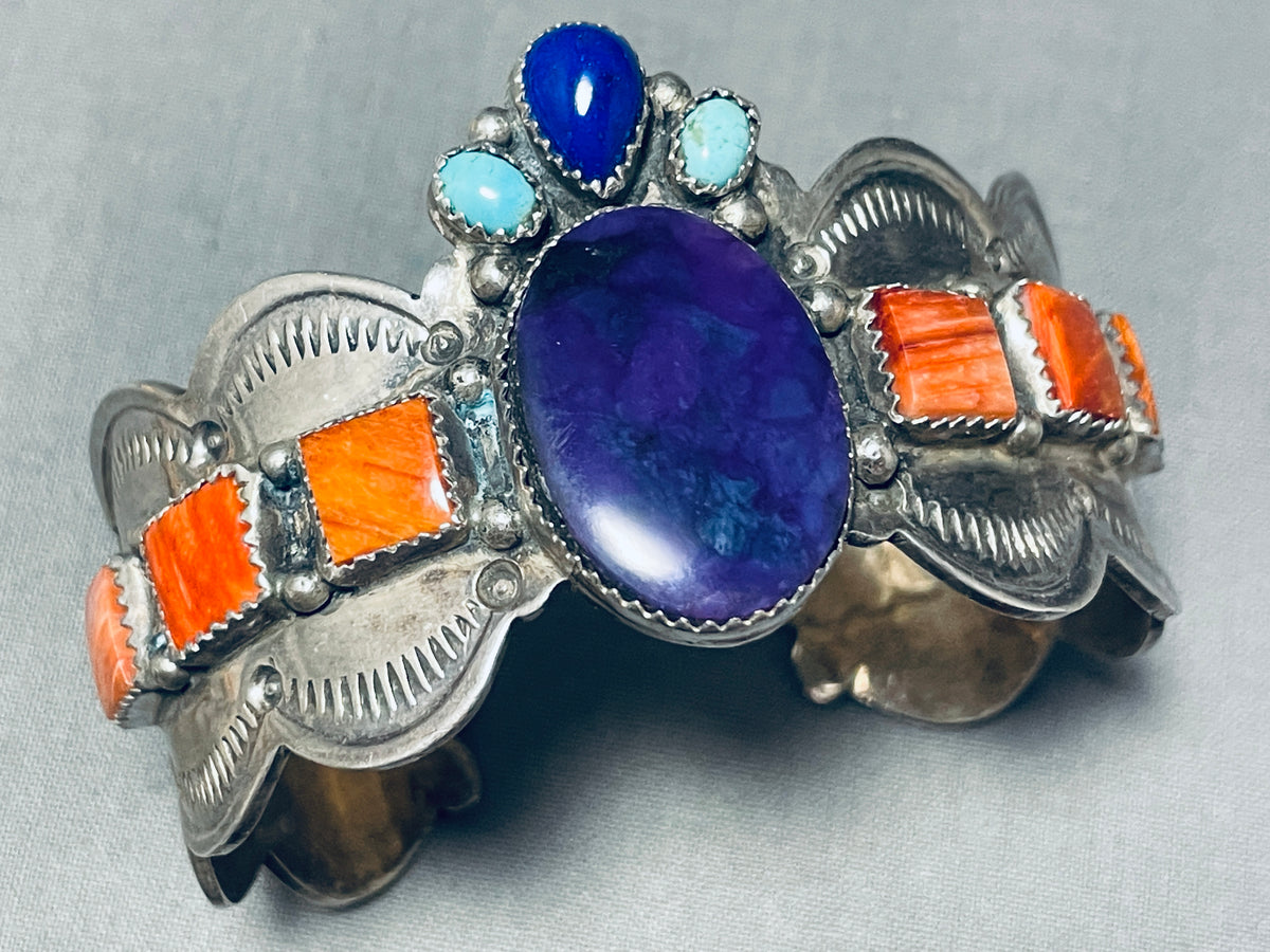Princess Crown Vintage Native American Navajo Turquoise Charoite Sterl ...