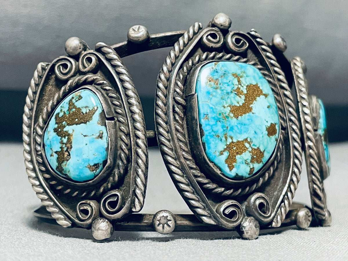 One Of The Finest Vintage Native American Navajo Morenci Turquoise Ste ...