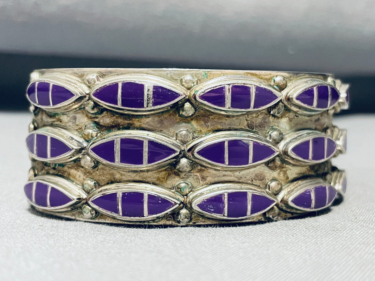 Native American One Of The Finest Vintage Navajo Sugulite Sterling Sil ...