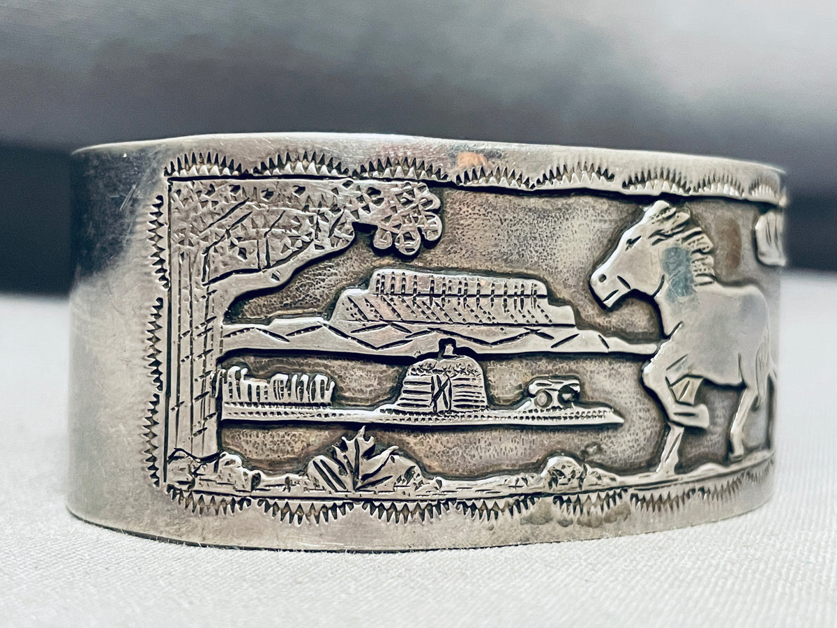 Dancing Prancing Horse Vintage Native American Navajo Sterling Silver ...