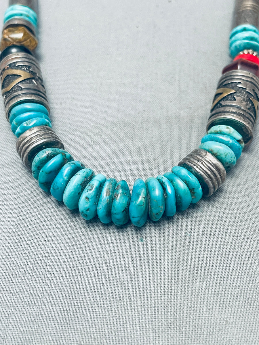 Authentic Thomas Singer Vintage Native American Navajo Turquoise Sterl ...