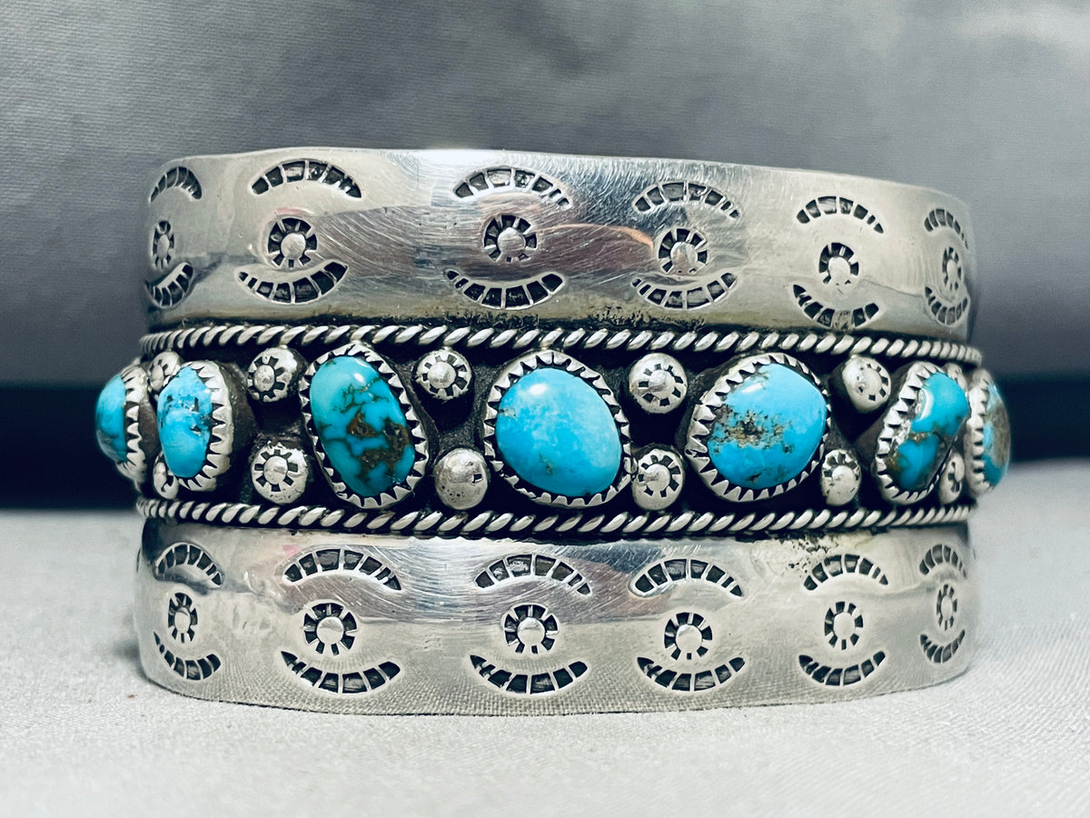 Edsitty Family Native American Navajo Turquoise Sterling Silver Bracel ...