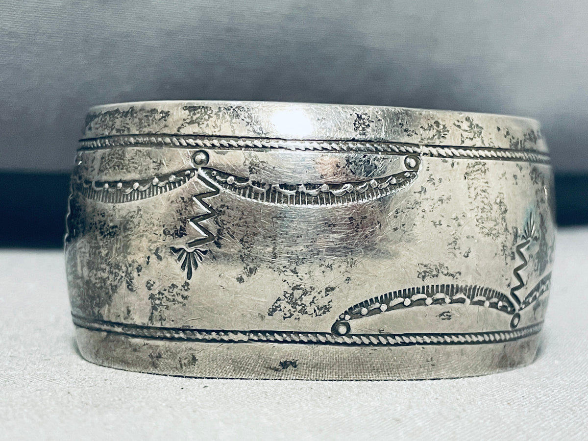 Spectacular Vintage Native American Navajo Sterling Silver S.cly Signe ...