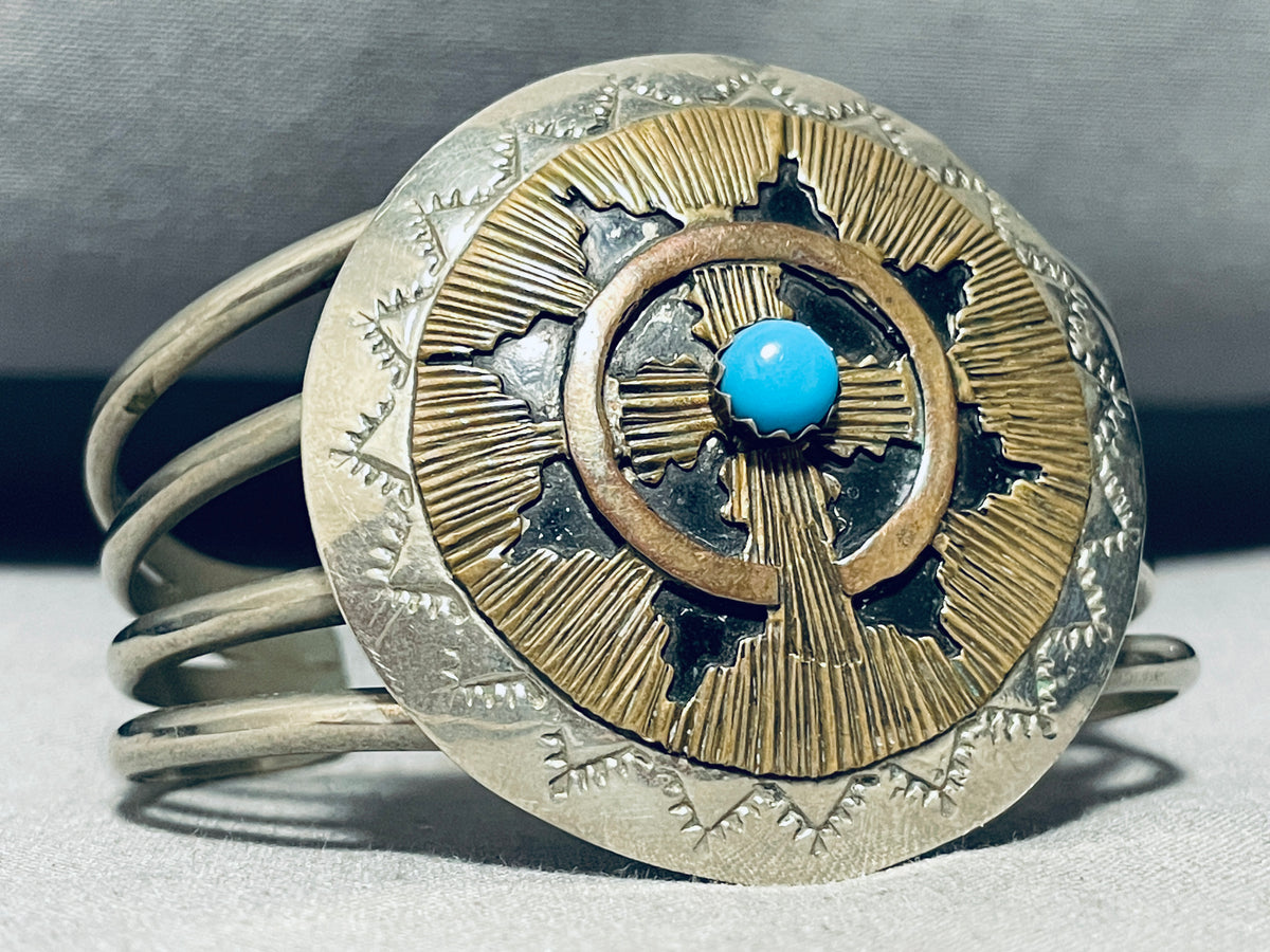 Hand Etched Basket Vintage Native American Navajo Sterling Silver Brac ...