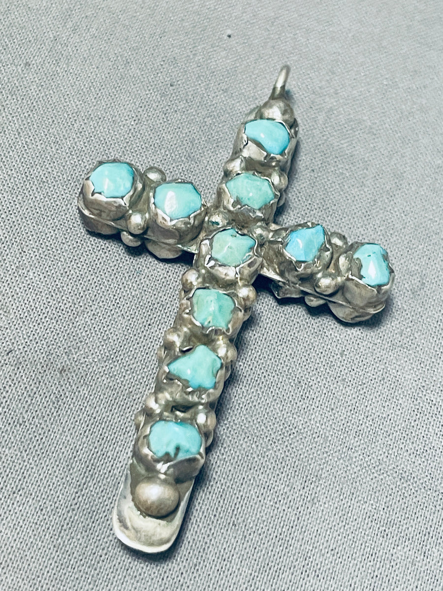 Amazing Vintage Native American Zuni Blue Gem Turquoise, Coral Sterlin ...