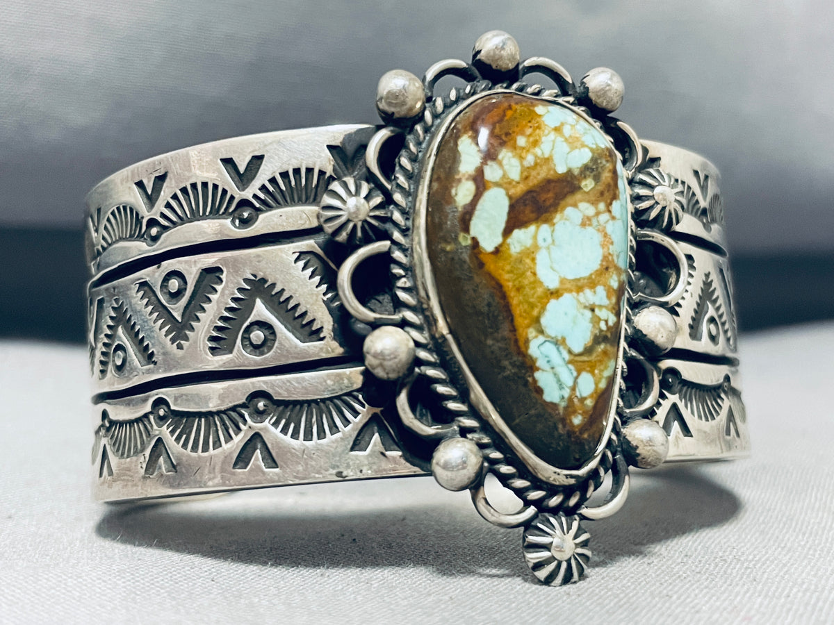 Robby Yellowhorse Native American Navajo #8 Turquoise Sterling Silver ...