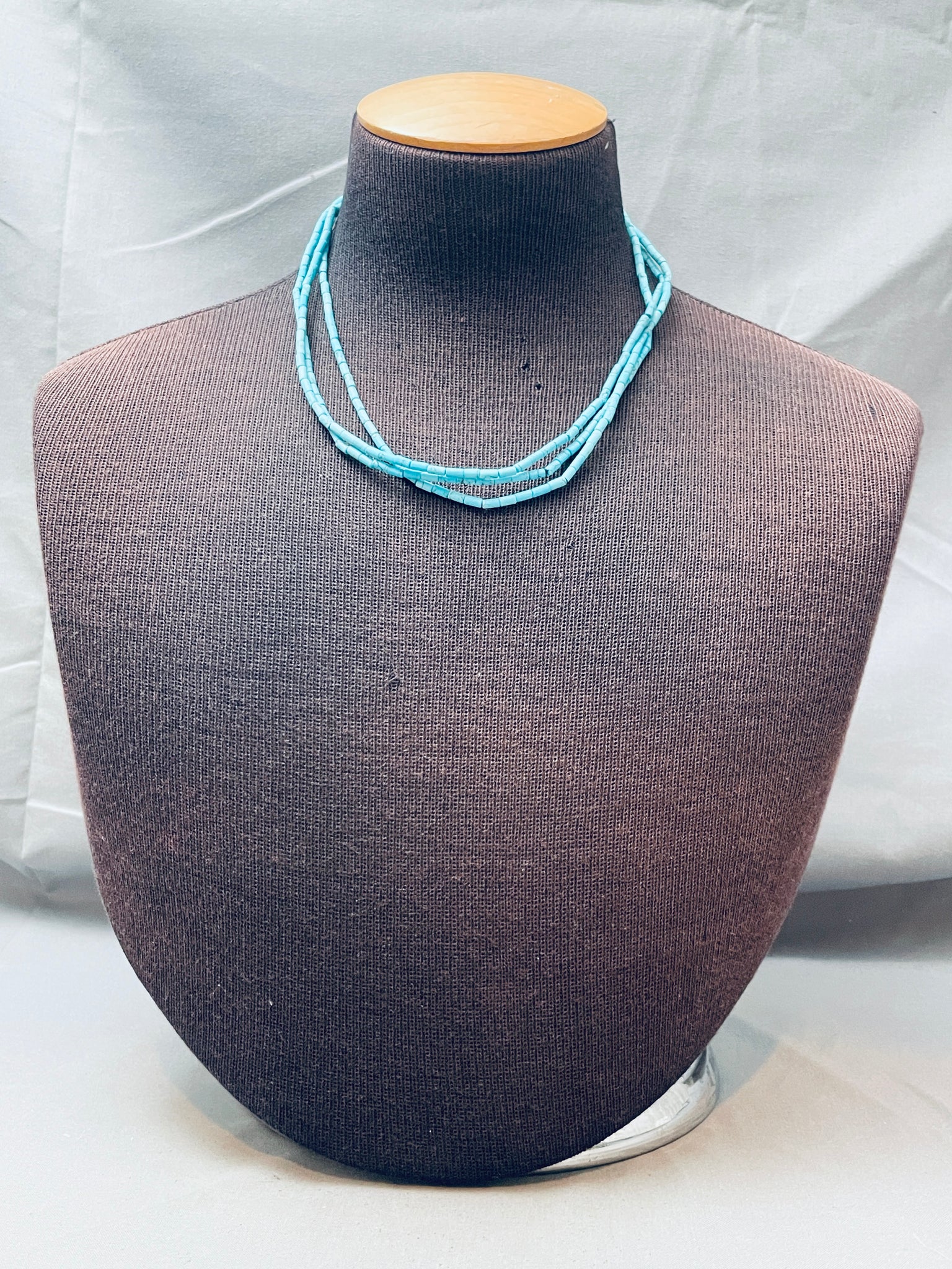 Rare Vintage Native American Navajo Turquoise Heishi Sterling Silver N ...