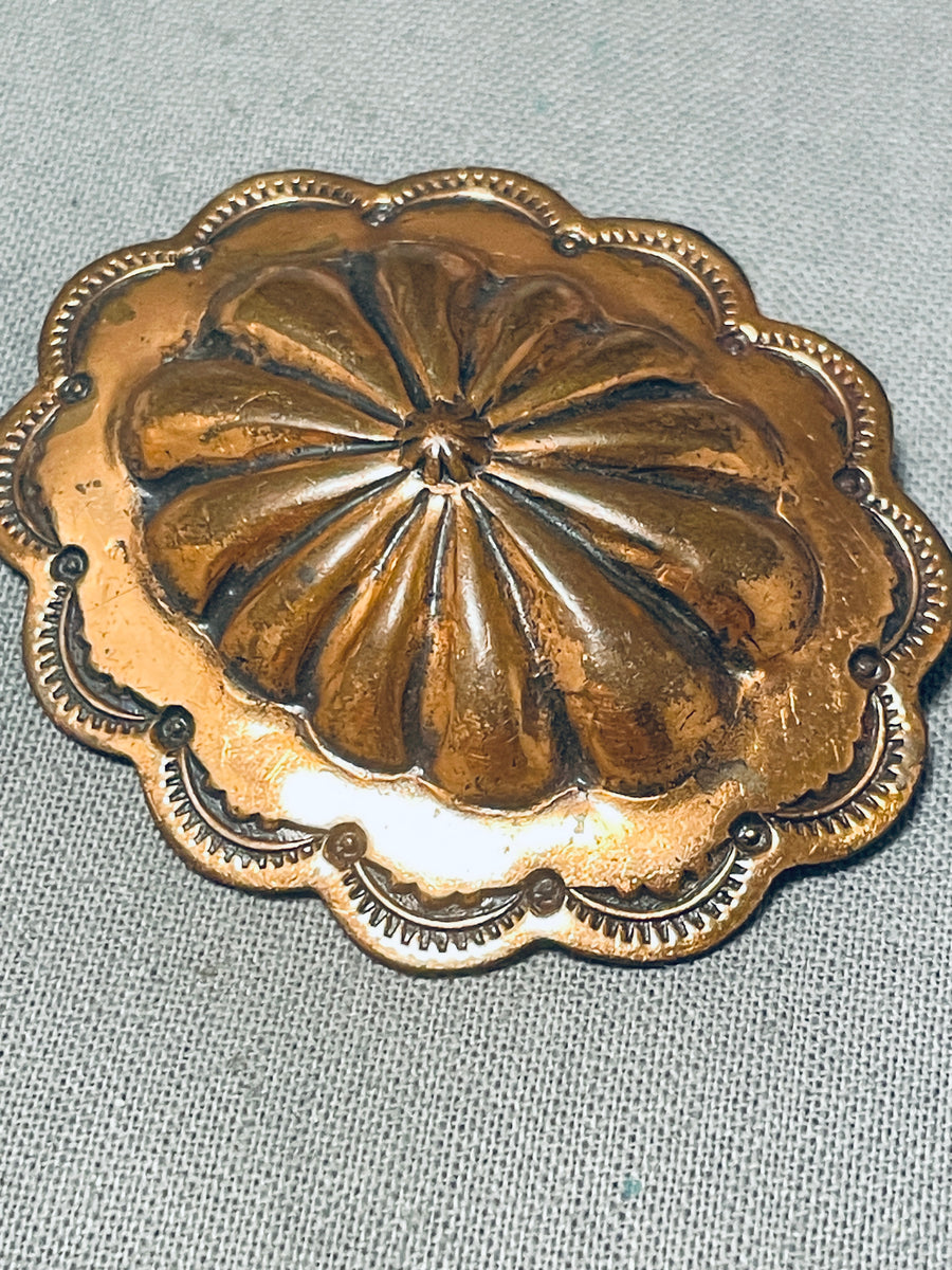 Outstanding Vintage Native American Navajo Copper Concho Pin – Nativo Arts