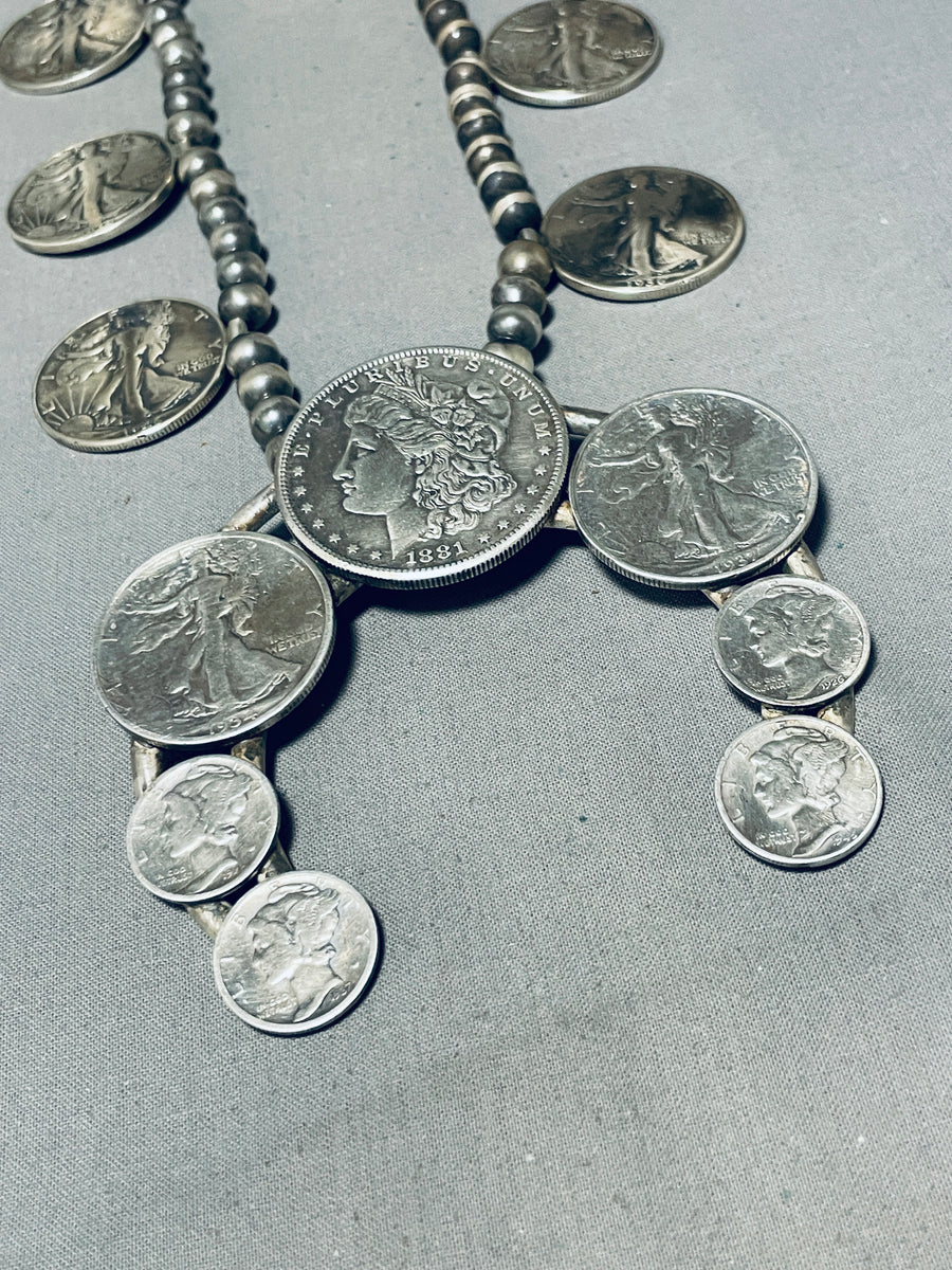 219 Grams Vintage Native American Navajo Sterling Silver Vintage Usa C ...
