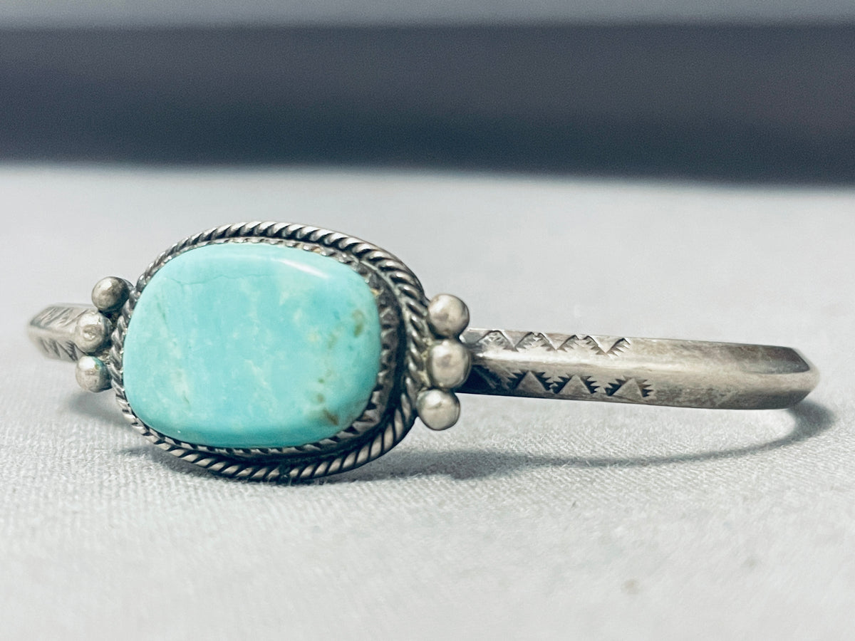 Wonderful Vintage Native American Navajo Turquoise Sterling Silver Bra ...