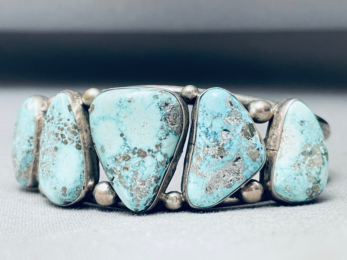 Ben Pinto Vintage Native American Navajo Dry Creek Turquoise Sterling ...
