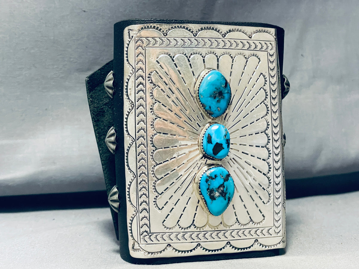 115 Grams Vintage Native American Navajo Turquoise Sterling Silver Ket ...