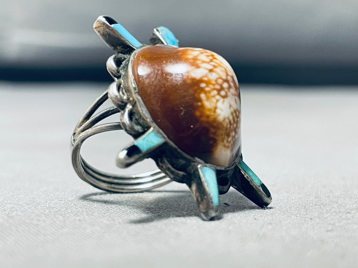 Whimsical Vintage Native American Navajo Turquoise Jet Shell Sterling ...