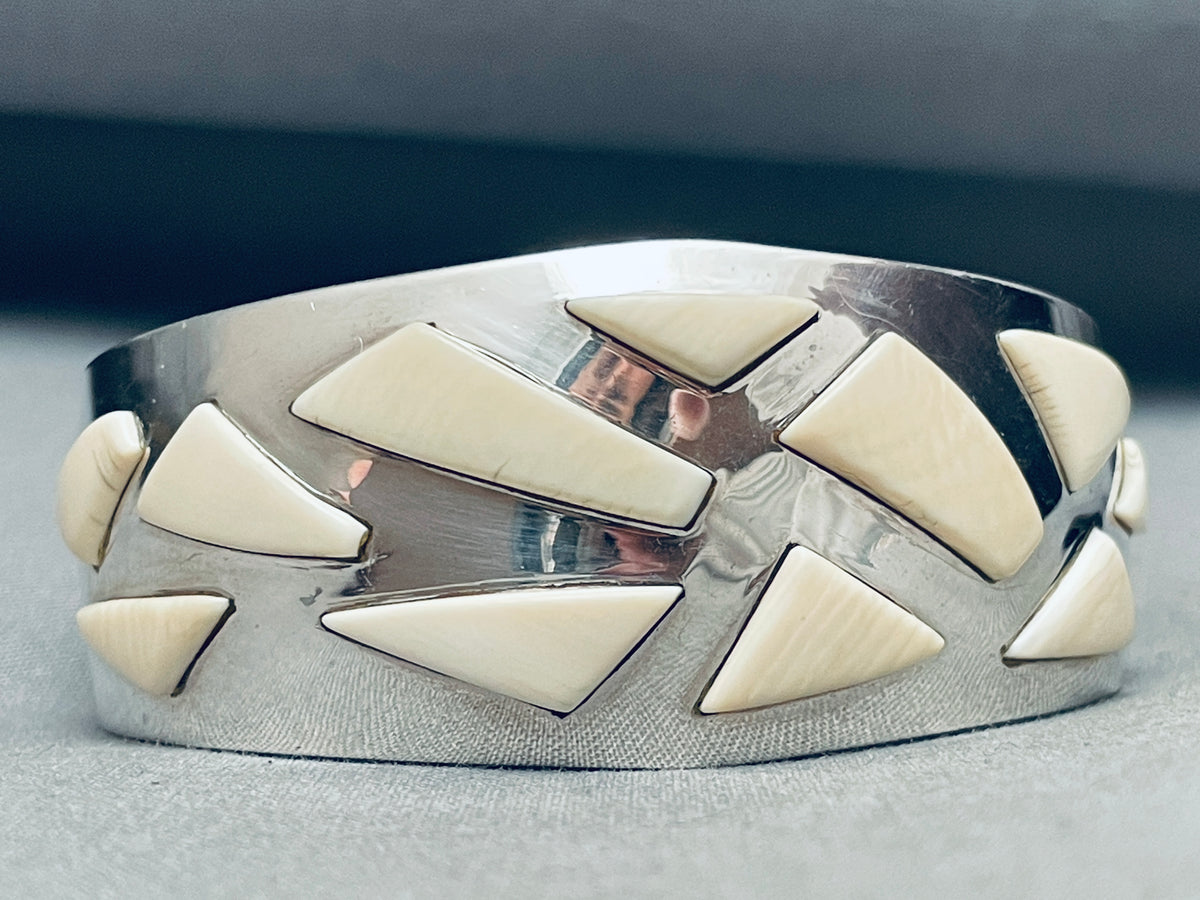 Very Rare Gil Nelson Special White Stone Vintage Native American Navaj ...