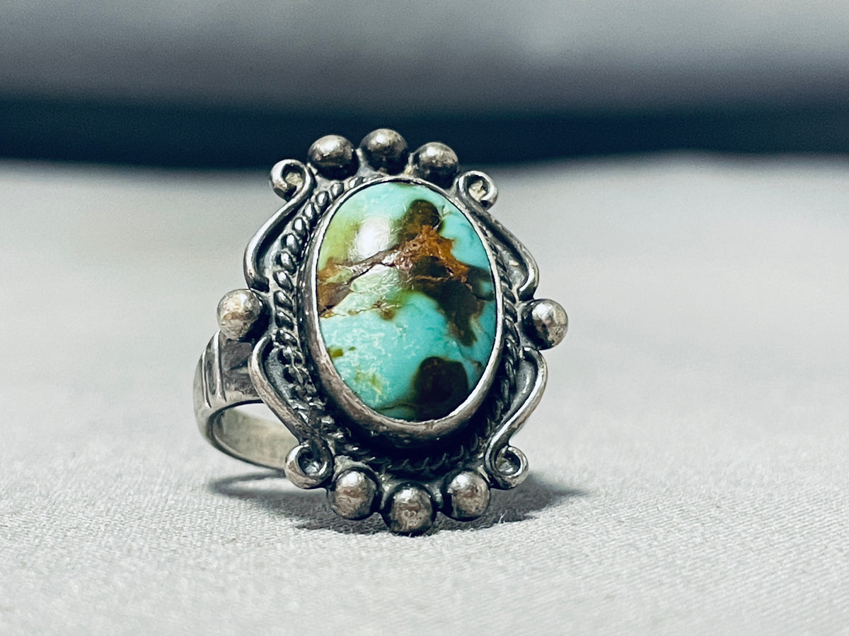 Impressive Vintage Native American Navajo Carico Lake Turquoise Sterli ...