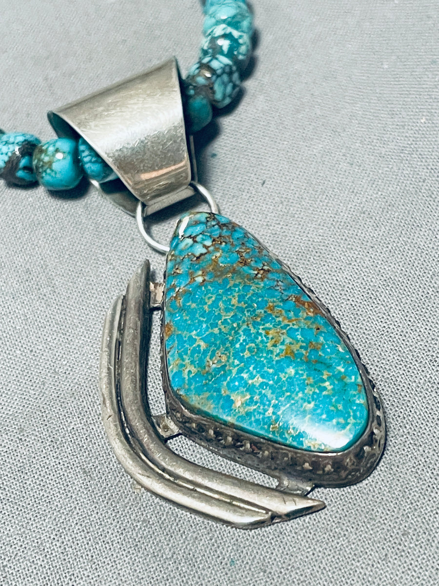 Sensational Vintage Native American Hopi Turquoise Sterling Silver Nec ...