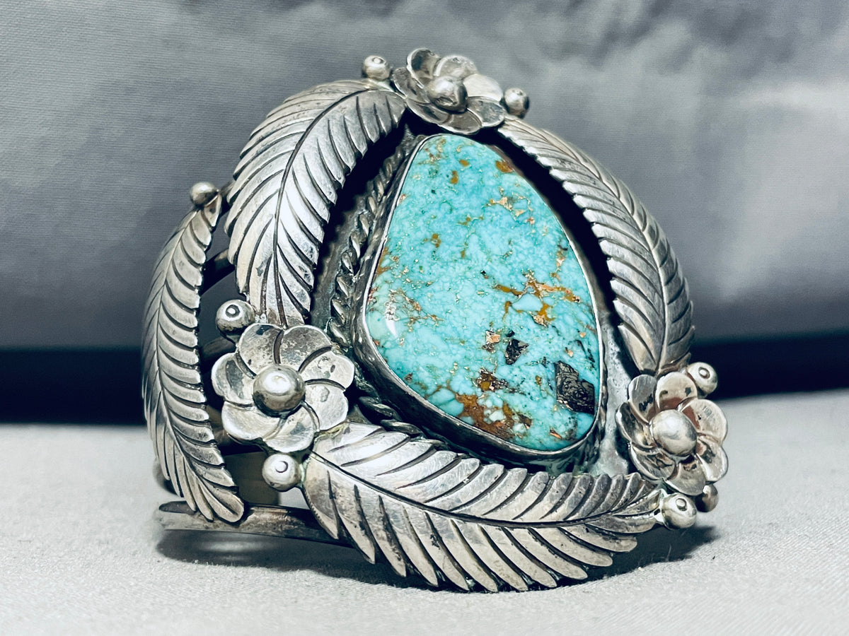 Carlin Turquoise Mine!! Very Rare Vintage Native American Navajo Sterl ...