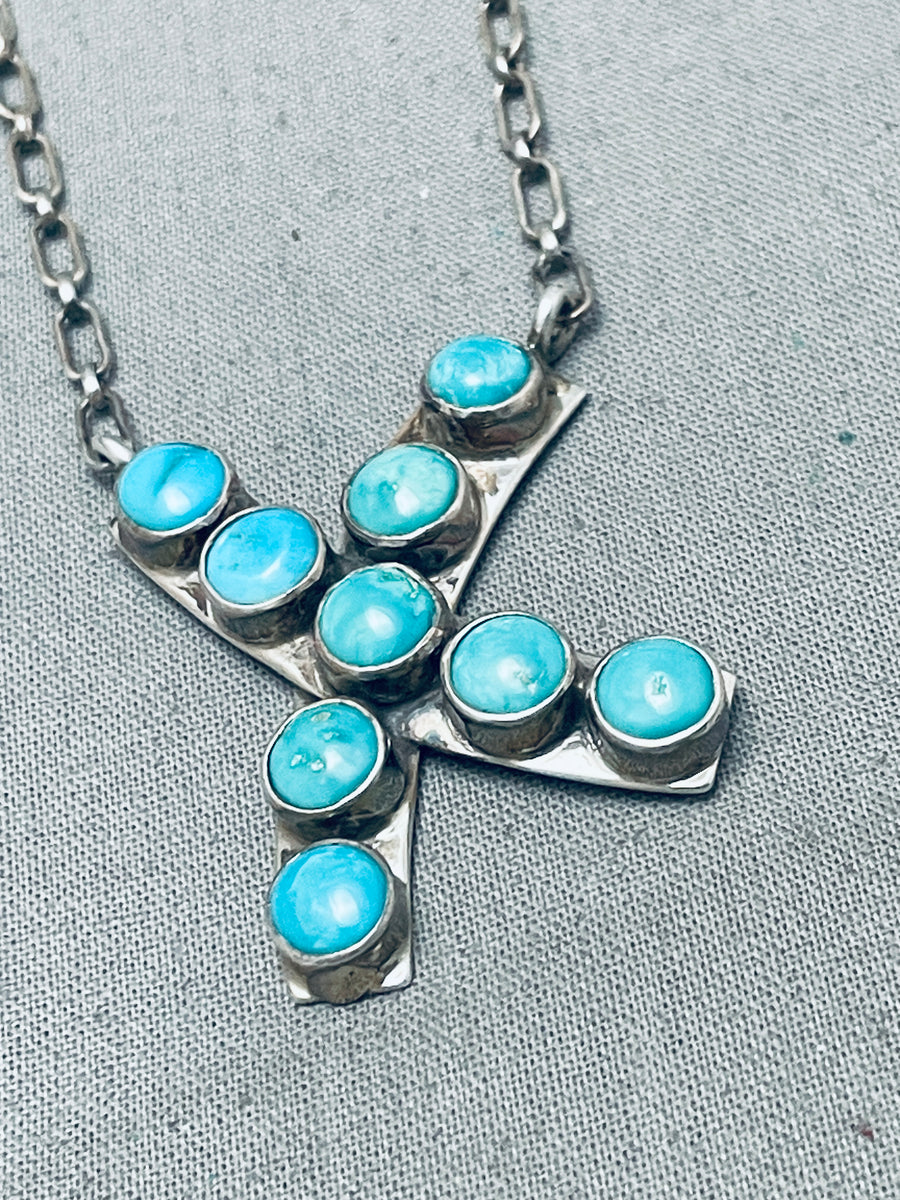 Ann Curley Vintage Native American Navajo Blue Gem Kingman Turquoise S ...