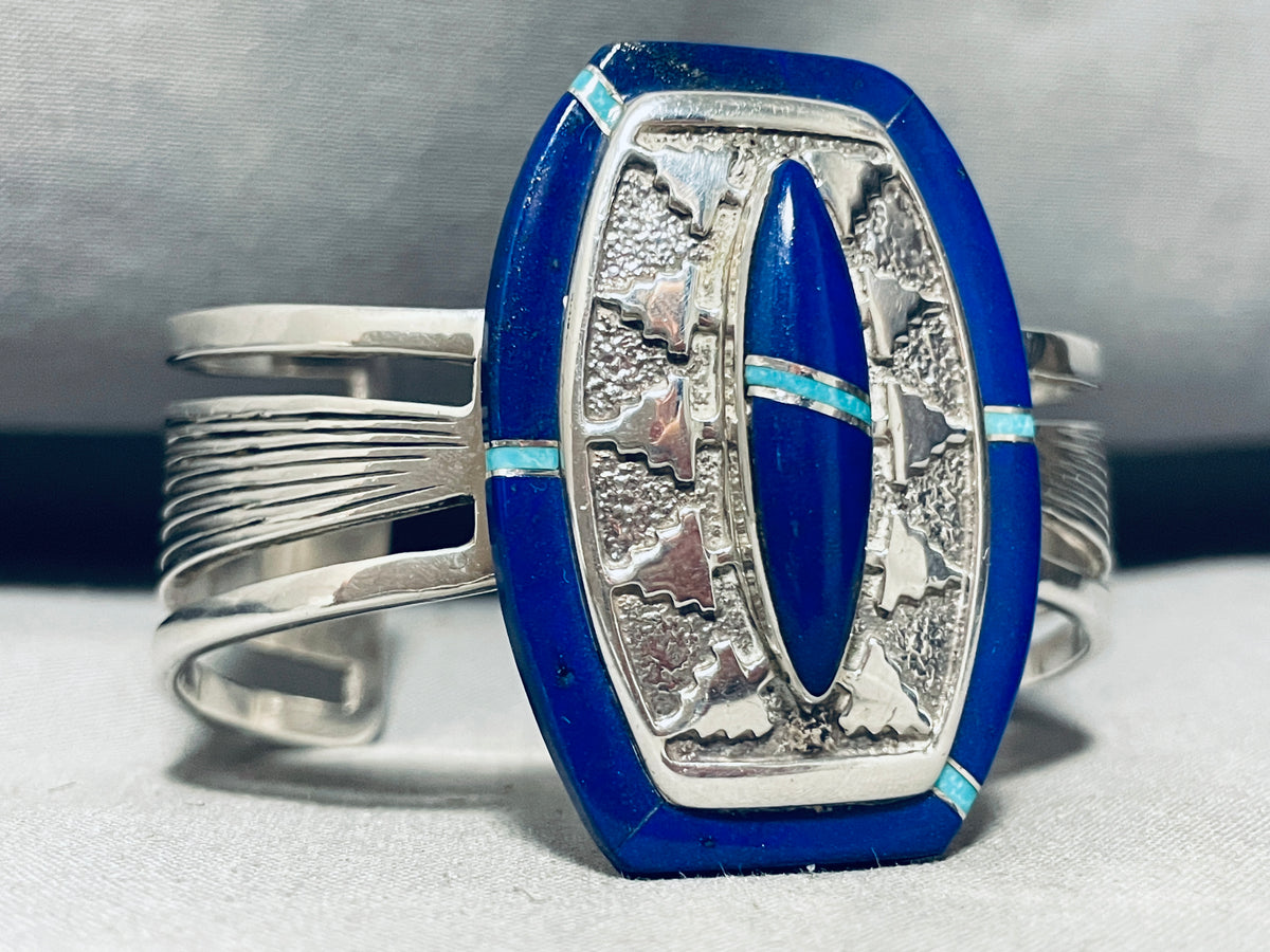 Abraham Begay!!! Vintage Native American Navajo Turquoise Lapis Sterli ...