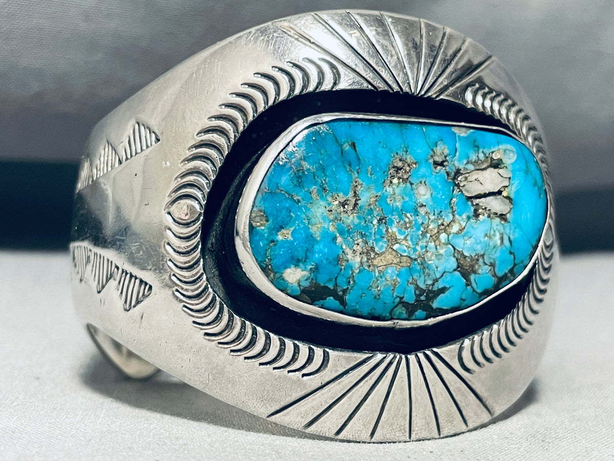 Carl Begay Vintage Native American Navajo Turquoise Sterling Silver Br ...