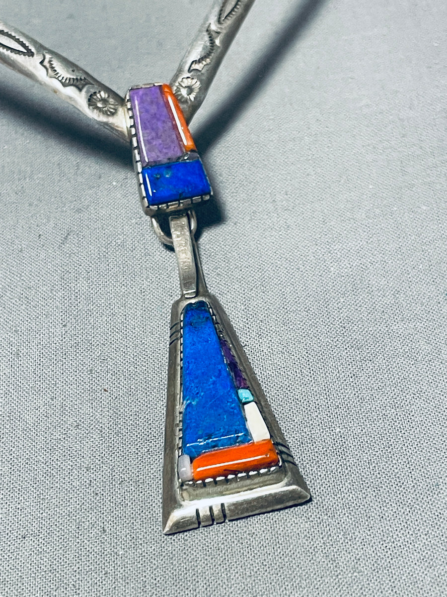 Important David Tune Dynamic Native American Navajo Lapis + Sterling S ...