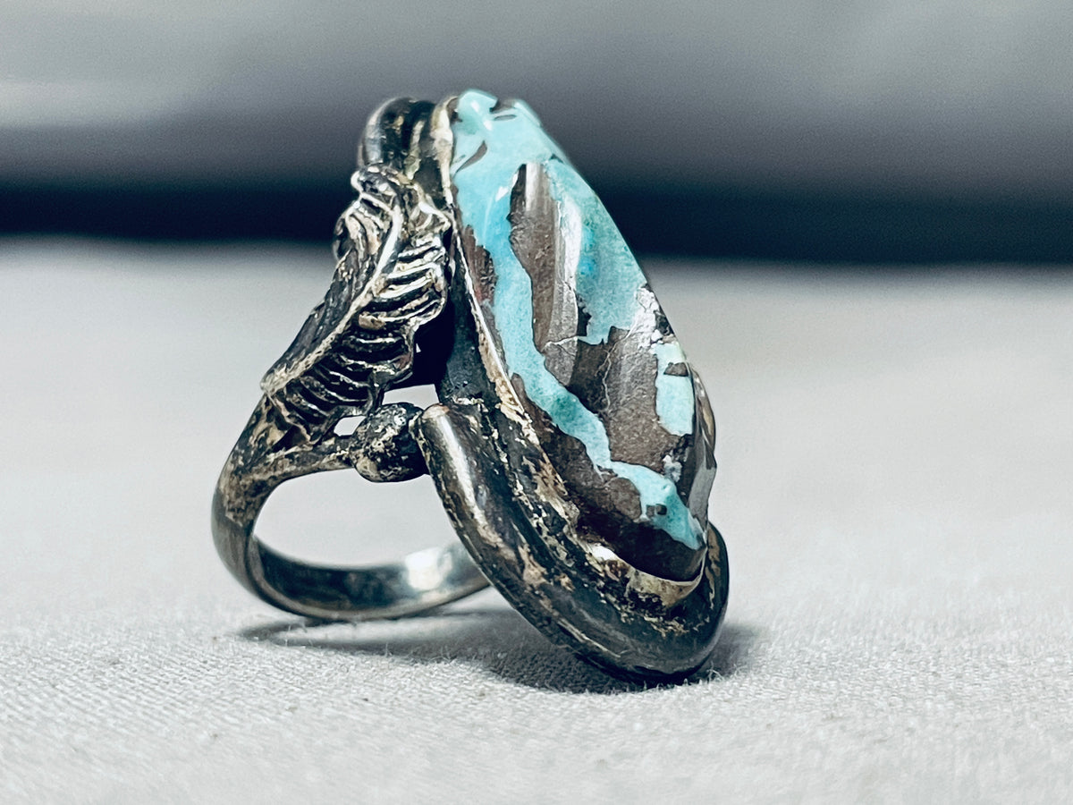 Fascinating Vintage Native American Navajo Godber Turquoise Sterling S ...