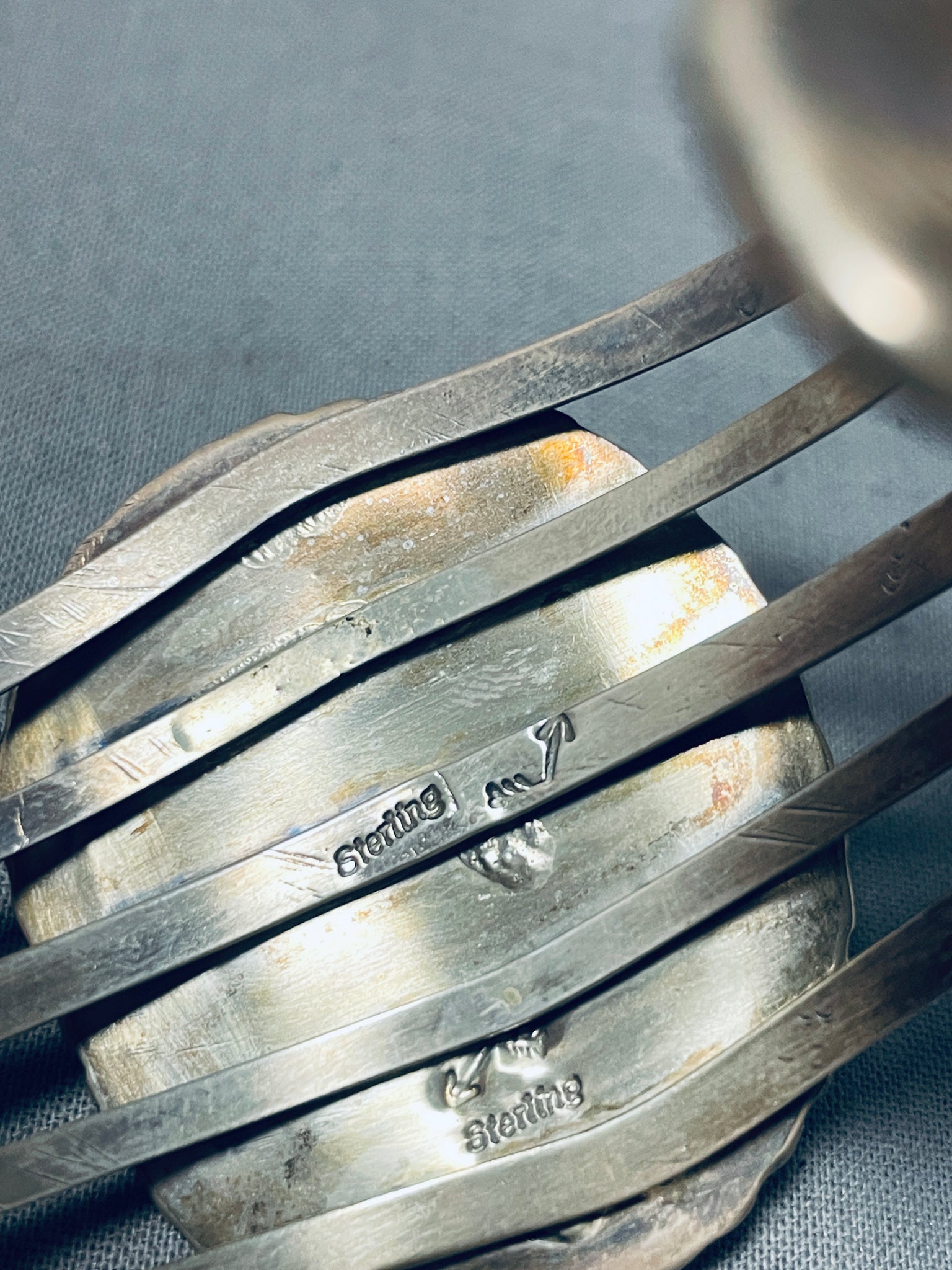 Kay Johnston Vintage Native American Navajo Natural Fissure Turquoise ...