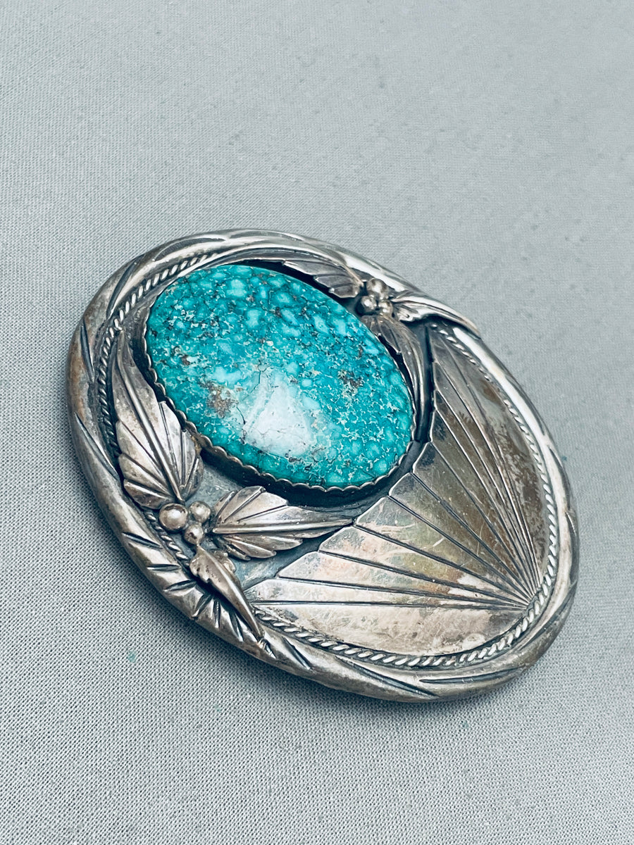 Very Rare Blue Bird Turquoise Vintage Native American Navajo Sterling ...