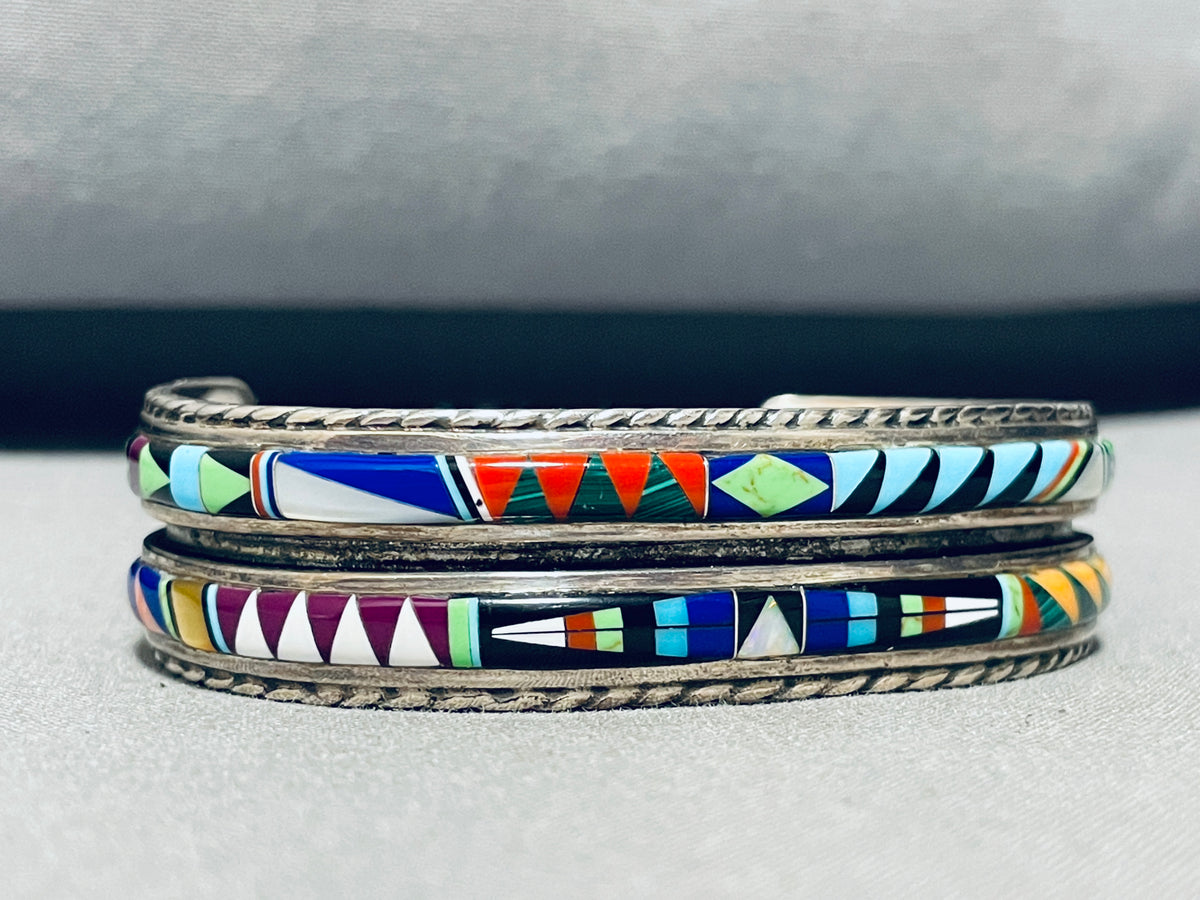 Jimmy Mason Vintage Native American Navajo Turquoise Inlay Sterling Si ...