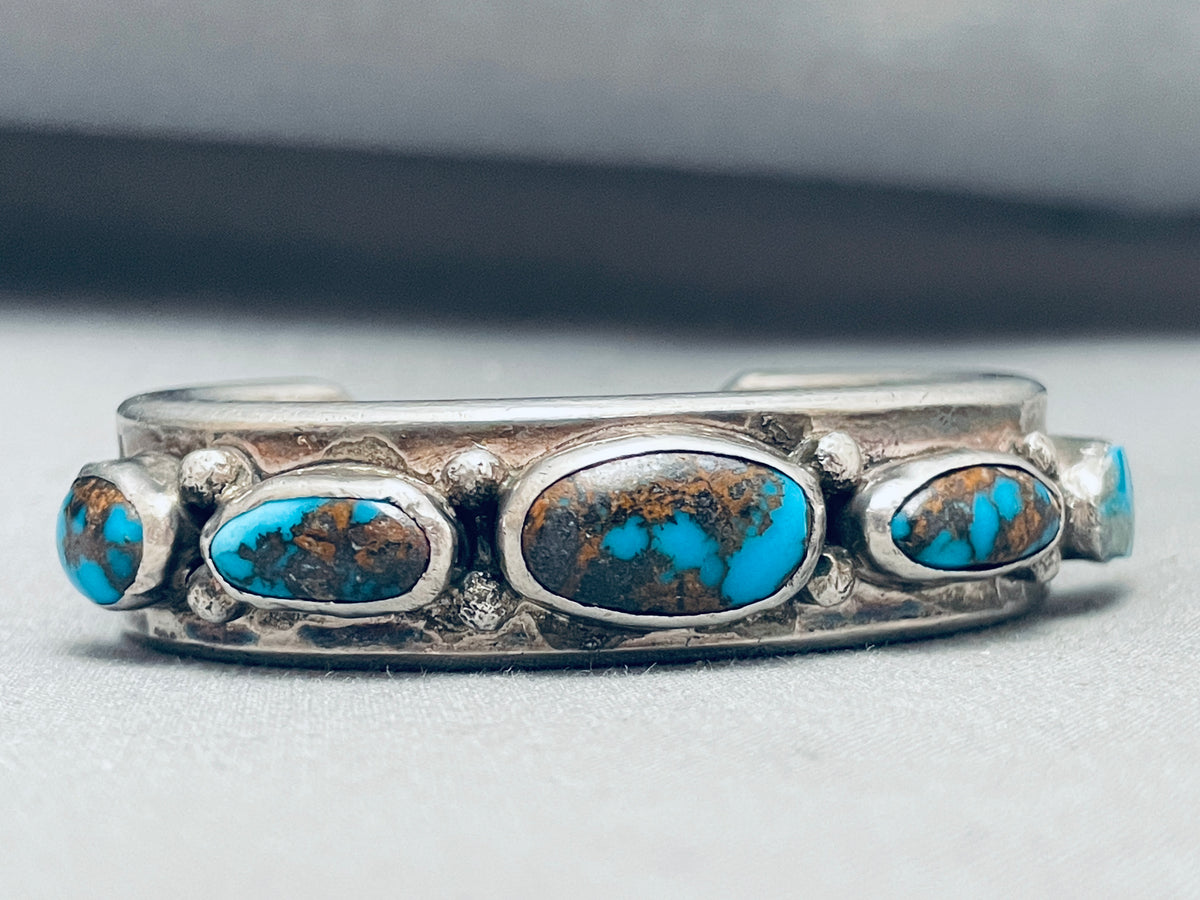 Mark Chee Bisbee Turquoise Vintage Native American Navajo Sterling Sil ...