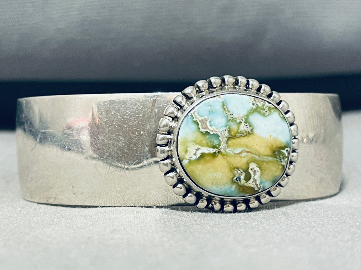 Dynamic Native American Navajo Carico Lake Turquoise Sterling Silver S ...