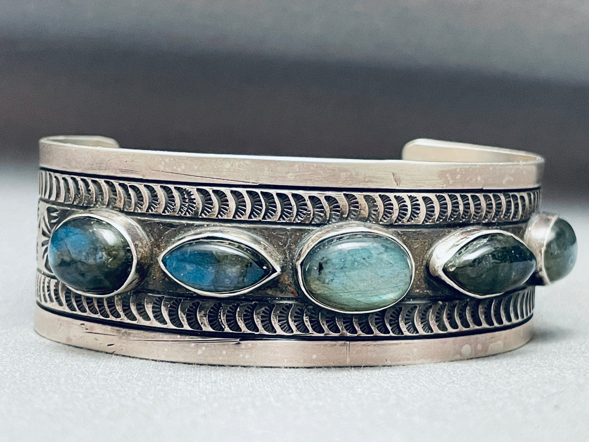One Of The Most Unique Navajo Abalone Shell Sterling Silver Bracelet ...