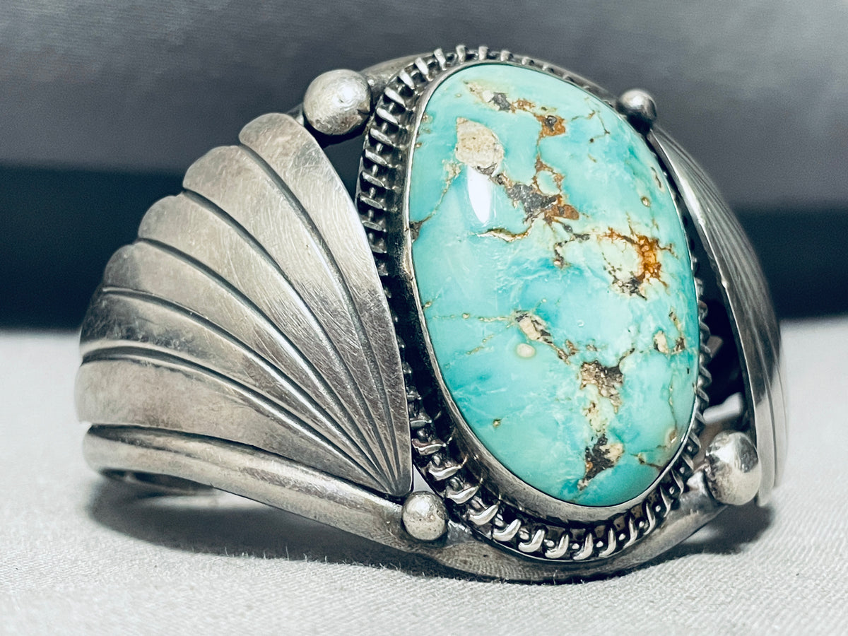 Important Vintage Native American Navajo Carico Lake Turquoise Sterlin ...