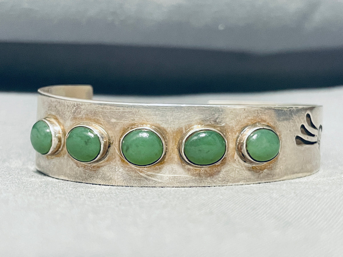 Rare Internal Bear Vintage Native American Navajo Nephrite Jade Sterli ...
