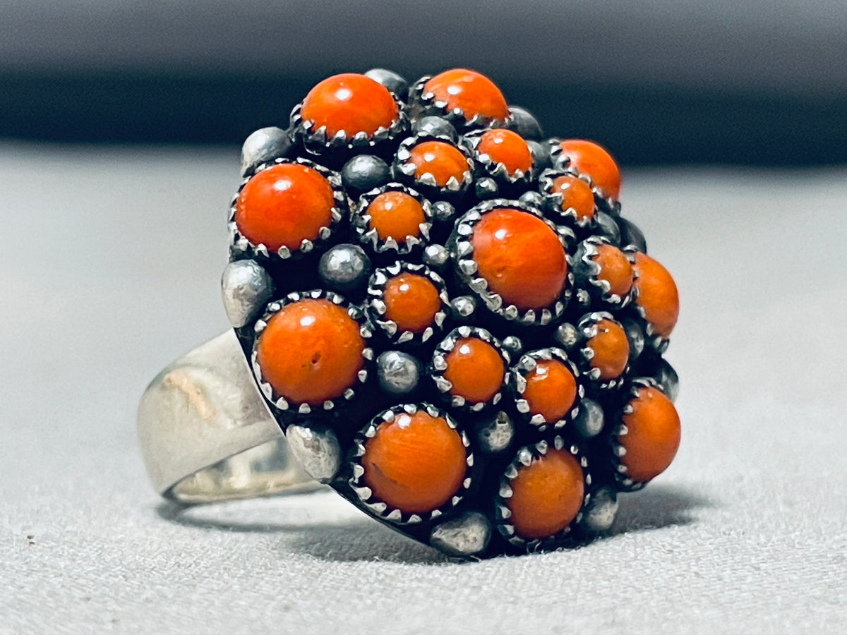 Important Vintage Frank Patania Coral Sterling Silver Ring – Nativo Arts