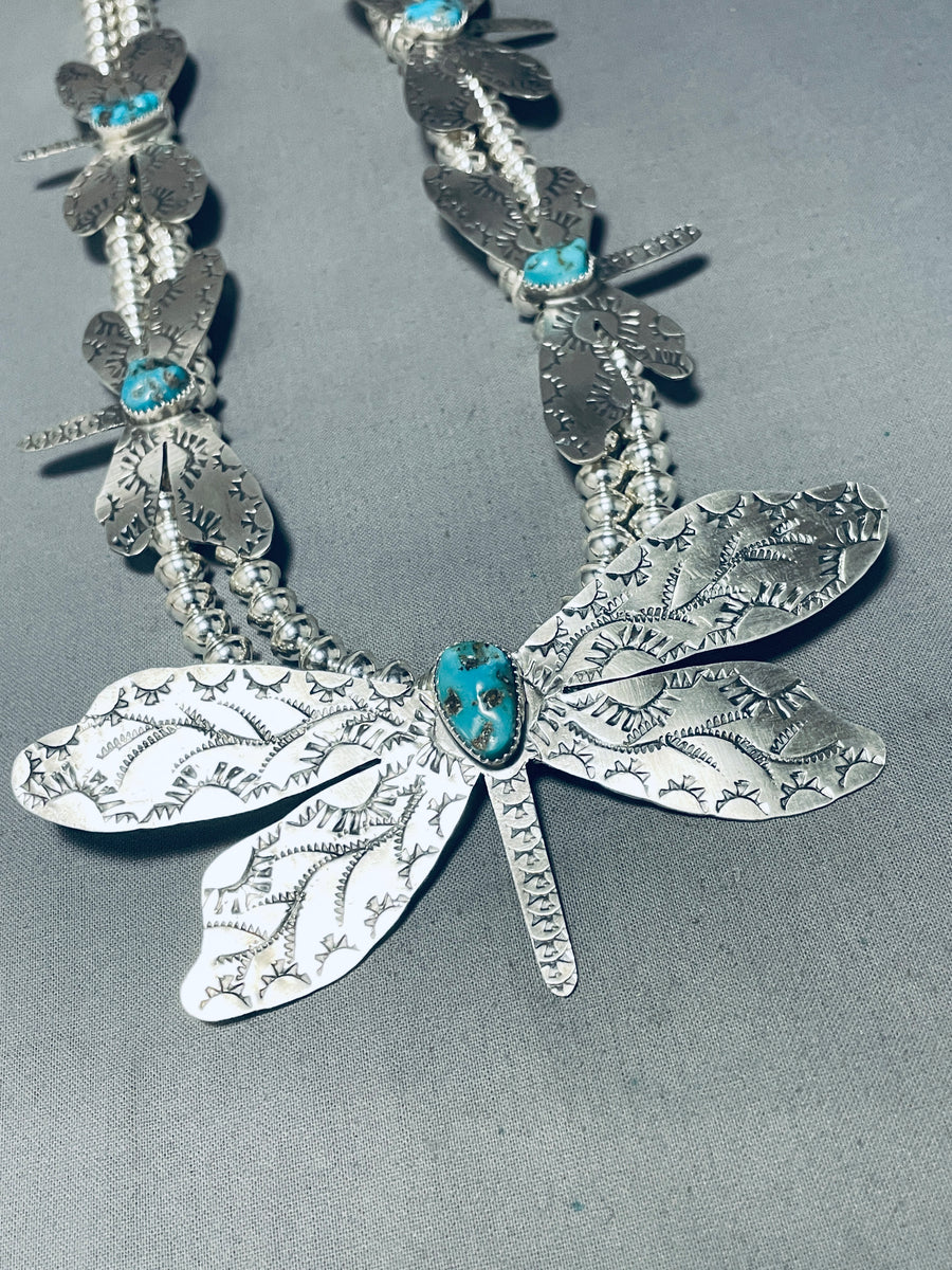 So Cute!! Native American Navajo Dragonfly Sterling Silver Turquoise S ...