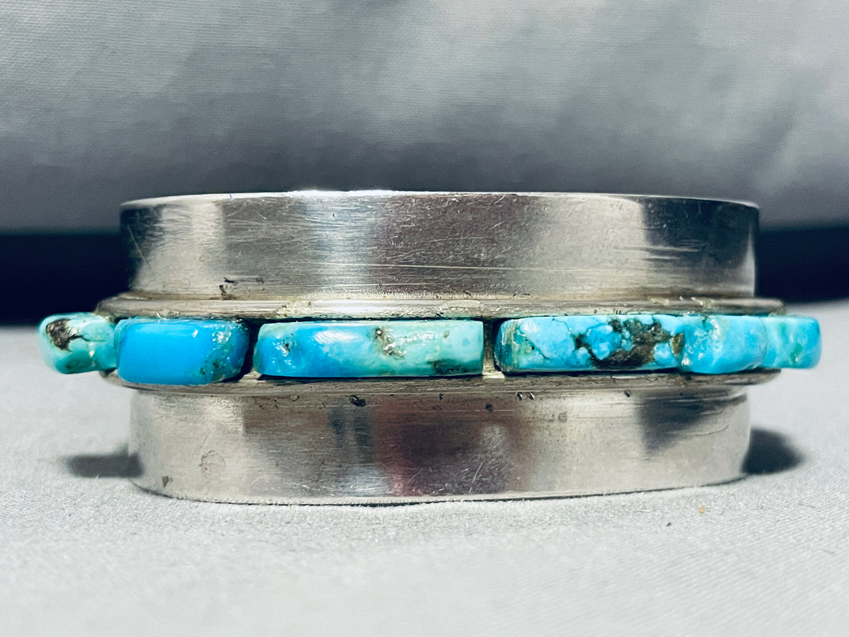 Bricks Of Turquoise!! Vintage Native American Navajo Sterling Silver B ...