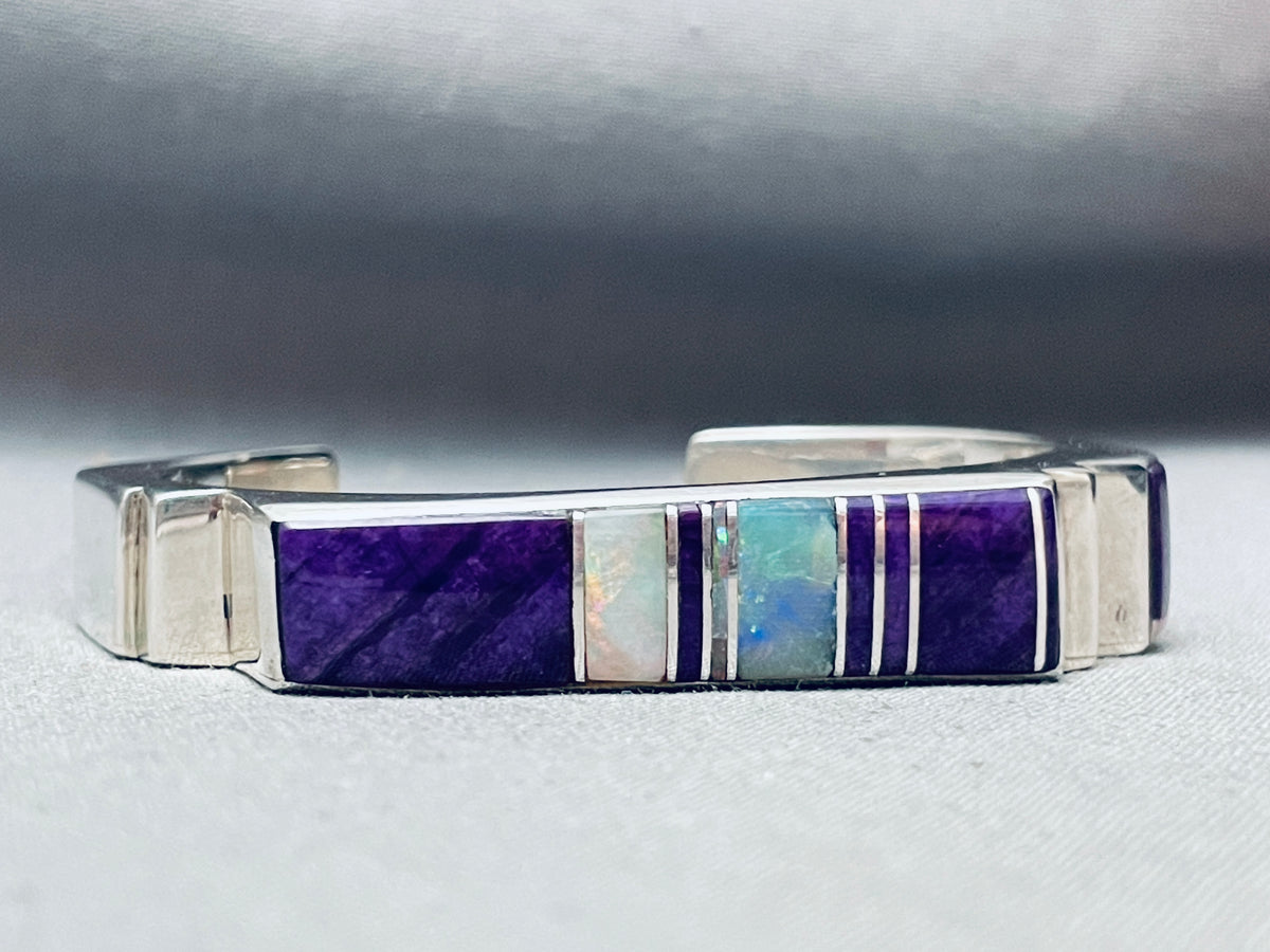 Douglas Signed Vintage Native American Navajo Sugilite Sterling Silver ...