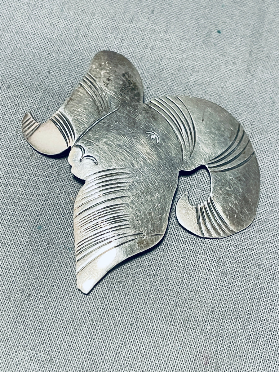 Unique Native American Navajo Signed Handcarved Sterling Silver Ram Pi ...