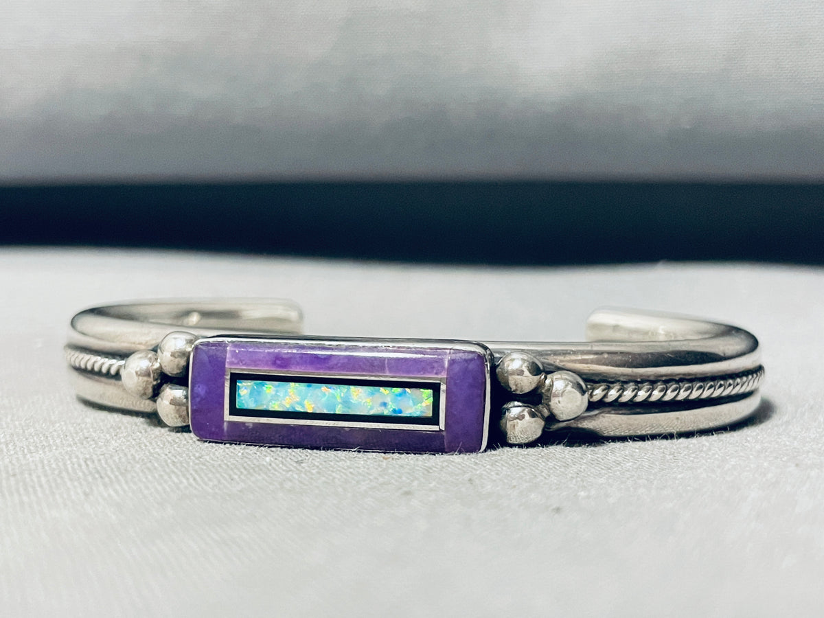 Cute And Gorgy!! Vintage Native American Navajo Sugilite Opal Sterling ...