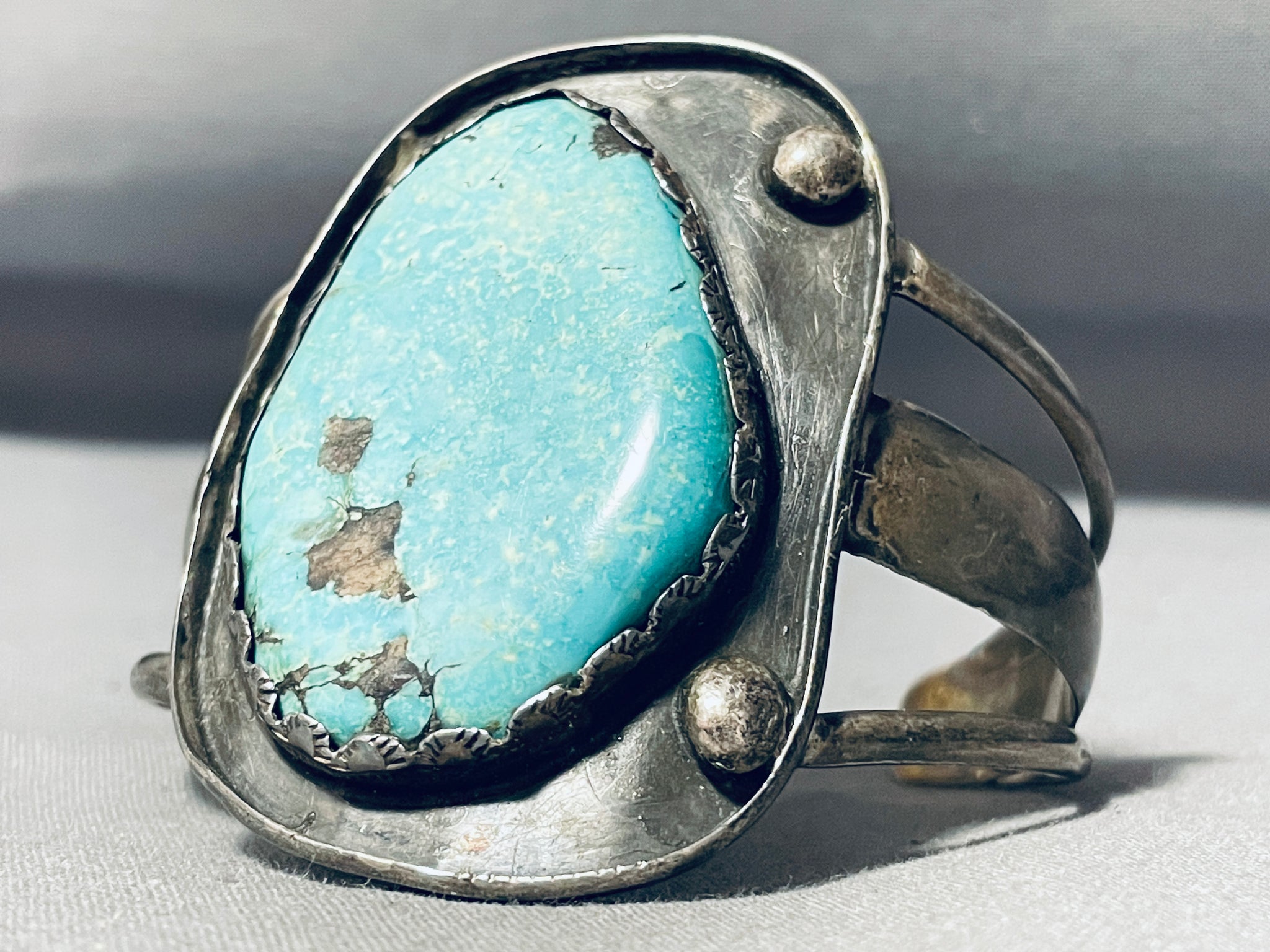 Important Vintage Native American Navajo Easter Blue Turquoise Sterlin ...