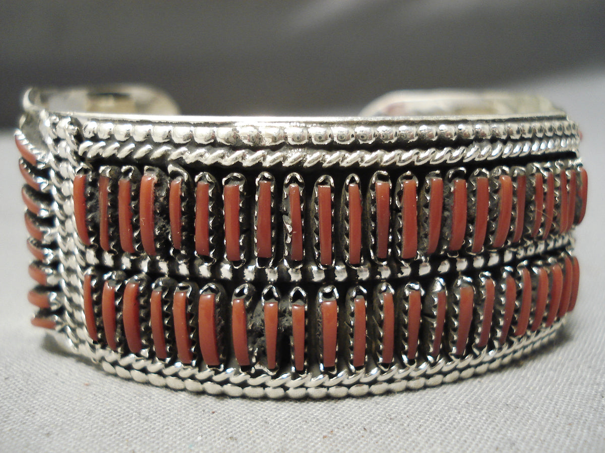 Incredible Vintage Native American Navajo Needle Sterling Silver Brace ...